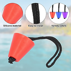X AUTOHAUX 12 Pcs Universal Rubber Kayak Scupper Plug Drain Holes Stopper Bung with Lanyard Red