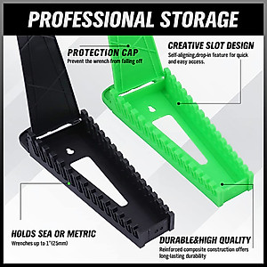 SWANLAKE Wrench Organizer Set, 30-Piece Wrench Holder Set Includes Metric & SAE Wrench (30PCS WRENCH HOLDER)