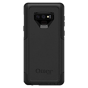 OtterBox COMMUTER SERIES Case for Samsung Galaxy Note9,Synthetic rubber slipcover|Polycarbonate shell,Lightweight - Retail Packaging - BLACK