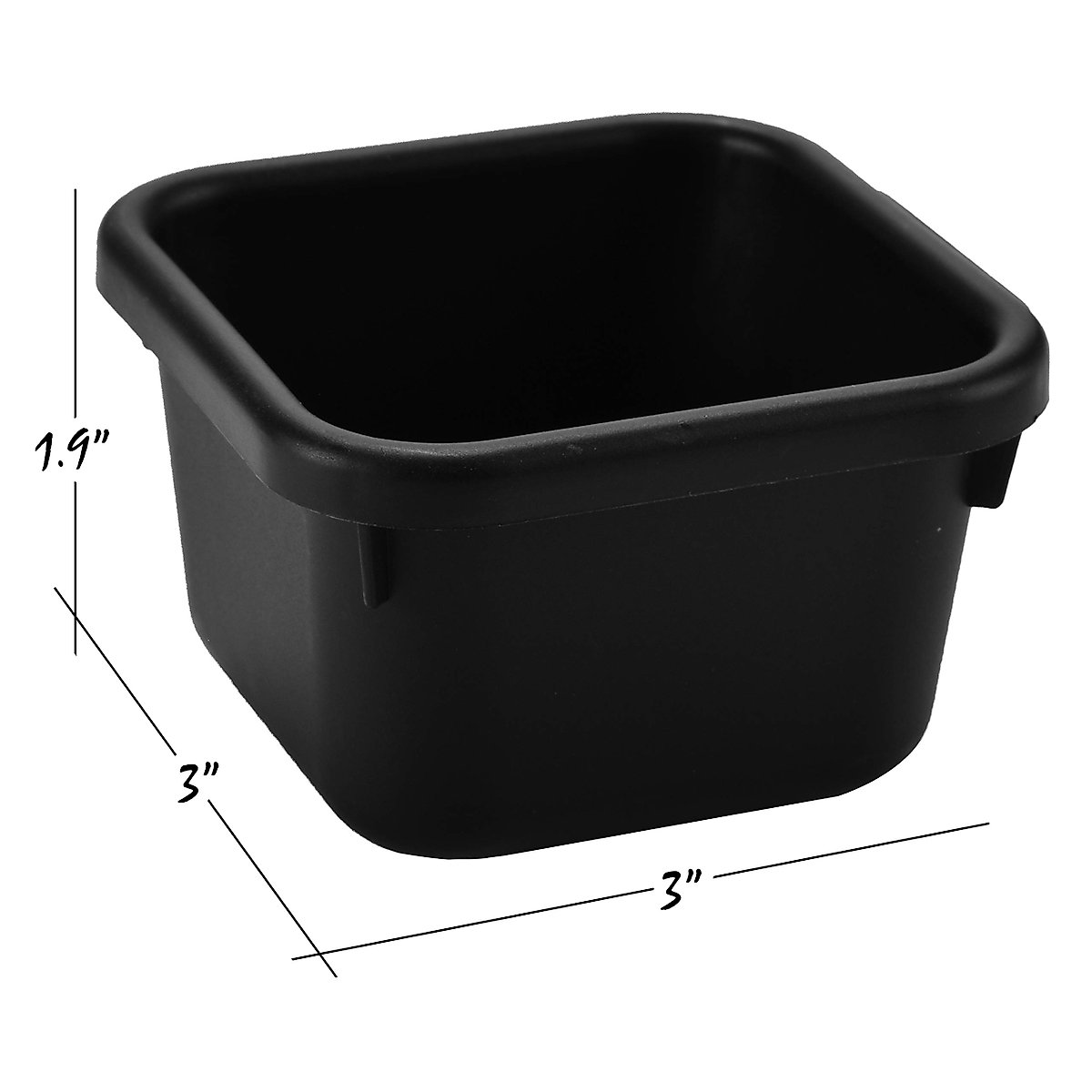 Masirs Interlocking Drawer Organizer Bins, Durable Plastic, Various Sizes for Custom Layout Design, Great for Desk Drawer, Tool Box or Garage Organization, (Black | 8-Piece Set)