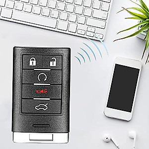 Keyless Entry Remote Control Car Key Fob Fits for Cadillac CTS 2008-2015 Cadillac STS 2008 2009 2010 2011 FCC ID: M3N5WY7777A 315MHz (Pack of 1)