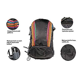 Andean Blue (Red) 20L Lightweight Hiking Daypack- with Hydration Sleeve and Rain Cover