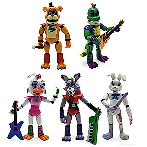 Toysvill Set of 5 Figures Inspired by Five Nights at Freddys/FNAF Security Breach/Action Figures Toys/Toy Dolls for All Children/Toys Gifts