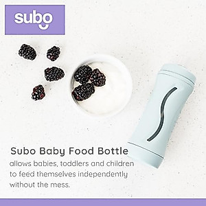 Subo Baby Food Bottle | No Mess Baby Toddler Self Feeder | Squeeze Free Design for Purees, Smoothies, Yogurt, Oatmeal, or Thickened Liquids | Reusable Silicone Washable Cup (Lavender)