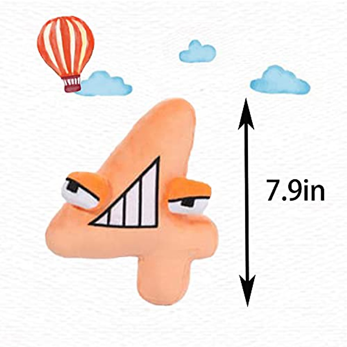 10pcs Number Plush Lore Toys， Alphabet Plush Lore Animal Toys, Fun Alphabet Stuffed Lore Plush Figure,Suitable for Gift Giving Fans