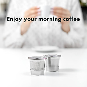 2 Stainless Steel Reusable K Cups for Keurig Coffee Makers - Universal Compatible Refillable Kcups Coffee Filters for all Keurig Brewers Family