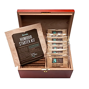 Boveda Humidor Starter Kit Bundle: Season a Wood Humidor Plus Maintain Humidity with 2-Way Humidity Control | Includes (2) Each Size 60 Boveda 84% RH & 72% RH | 1-Count