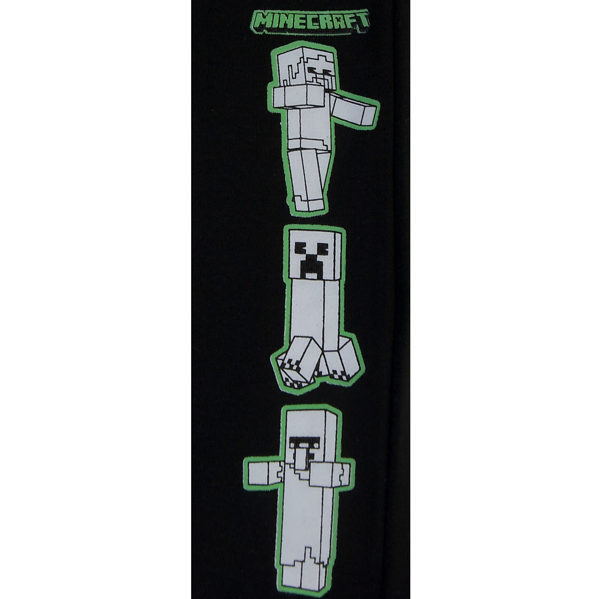 Minecraft Boys 2 Piece Fleece Pants Sets, Pullover Hoodie and Jogger Set for Boys (White, Size 4)