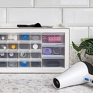 IRIS USA 26 Drawer Sewing and Craft Parts Cabinet, White