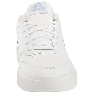 adidas Women's Park St Sneaker, White/White/Blue Dawn, 8.5