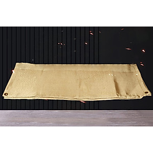 Icegrey Square Fire Pit Mat Grill Mat Deck Protector for Outdoor Camping Stove Patios BBQ Smoker Grass Lawn Protection, Gold, 20x18 inch