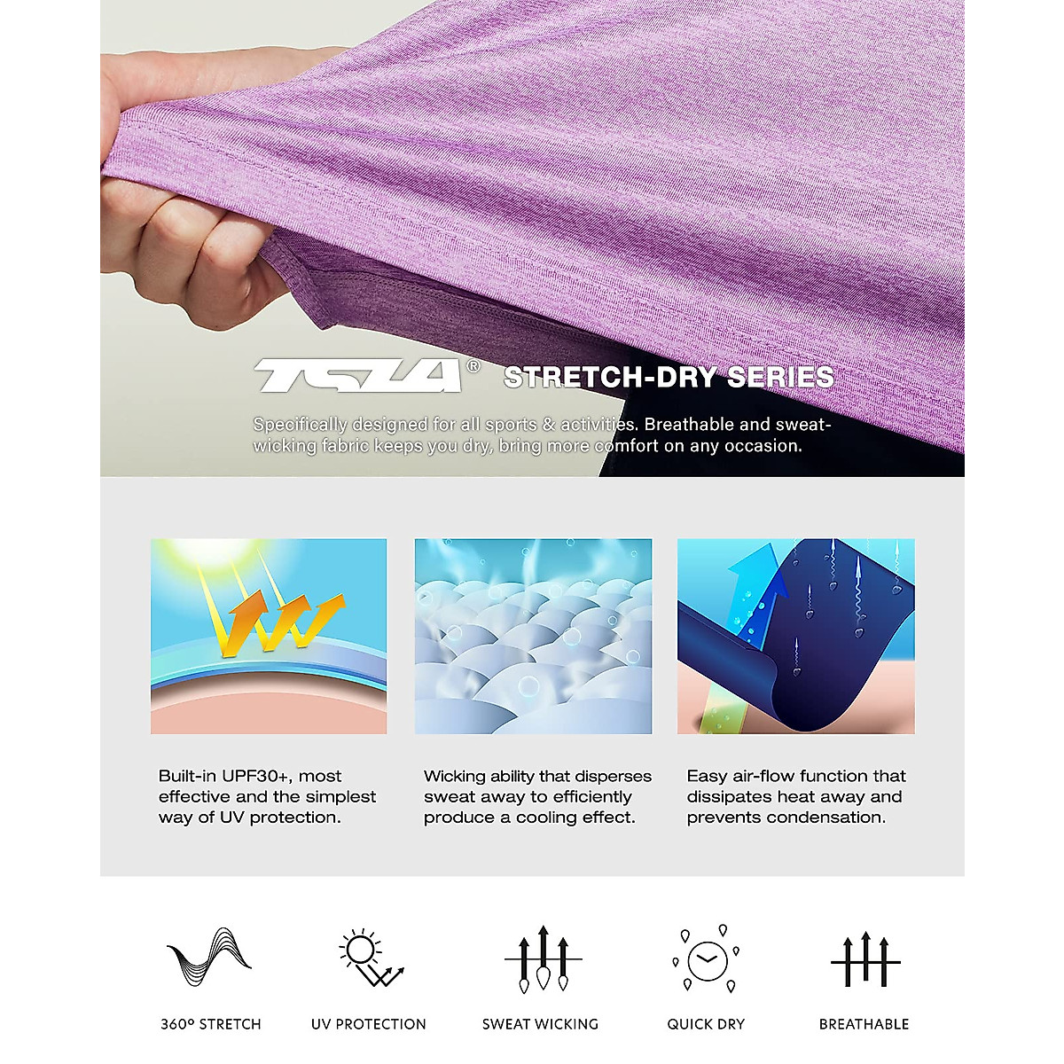 TSLA Women's Sleeveless Golf Polo Shirts, UPF Summer Sports Athletic Tank Tops, Dry Fit Moisture Wicking Workout Shirt, Stretch Polo Heather Lilac, Medium