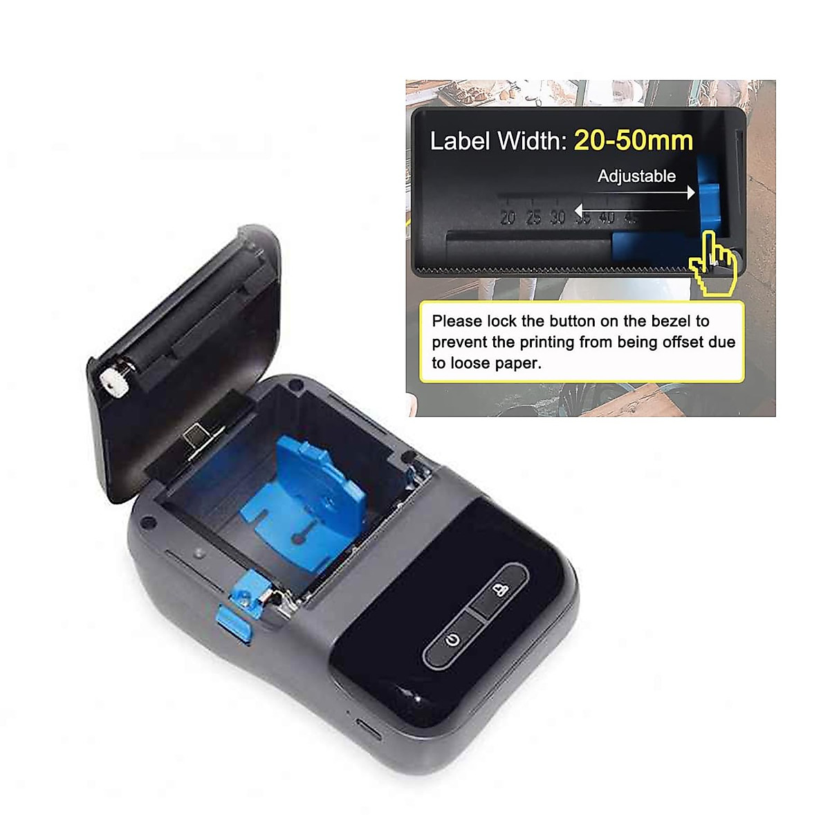 Barcode Thermal Printer Bluetooth 58mm bar Code Label Wireless Portable Handheld Thermal Label Printer 2 inch Free APP iOS Android PC