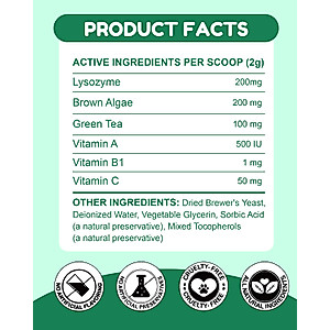 SANTKOL Dog Dental Powder - Dog Teeth Cleaning Powder with Green Tea, Lysozyme, Brown Algae - Dog Dental Care Targets Tartar, Plaque & Bad Breath - Dog Breath Freshener - for All Dogs, 80g