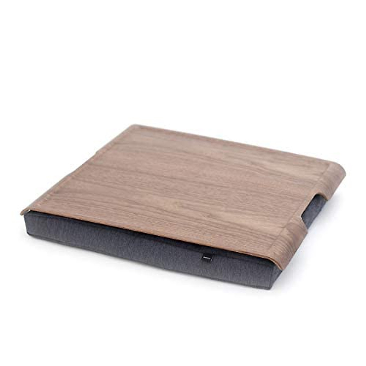 Anti-Slip Laptray - Walnut Wood with Salt & Pepper Gray Cushion