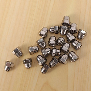 M6 Thread Dia Dome Head 304 Stainless Steel Cap Acorn Hex Nuts 20Pcs