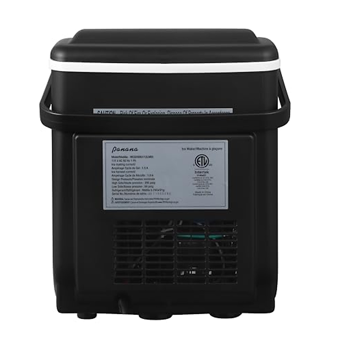 Panana Countertop Ice Makers,Automatic Clean,Portable Ice Maker 9 Bullet Ice Ready in 7-12min,26.5lbs/24H,for Home/Kitchen/Office/Party,Black