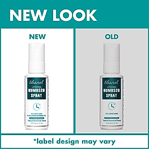 Ebanel 5% Lidocaine Spray Pain Relief Numb520 Burn Itch Relief Numbing Spray for Skin, Topical Anesthetic Postpartum Hemorrhoid Treatment with Phenylephrine for Local and Anorectal Uses