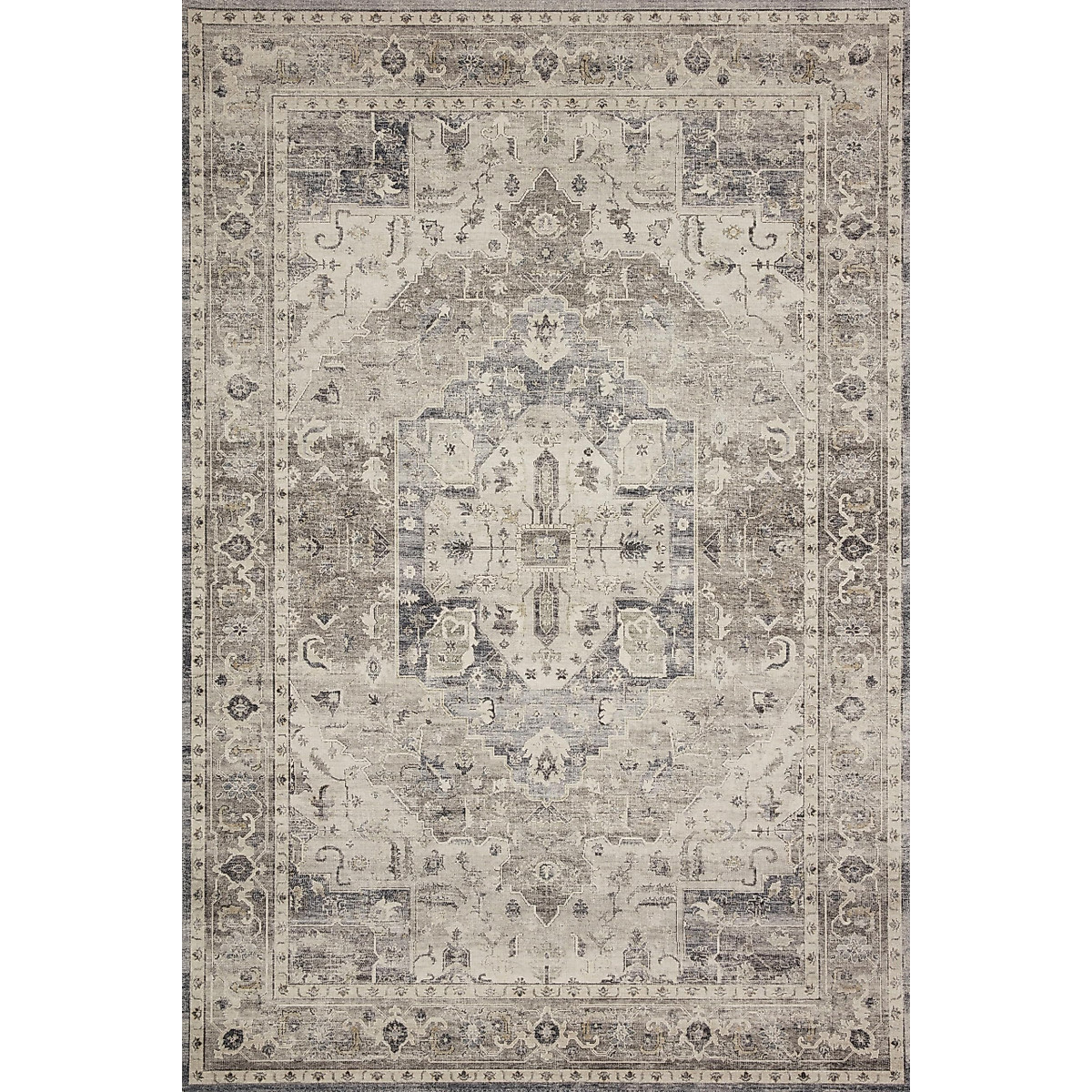 Loloi II Hathaway Steel/Ivory 9'-0" x 12'-0" Area Rug