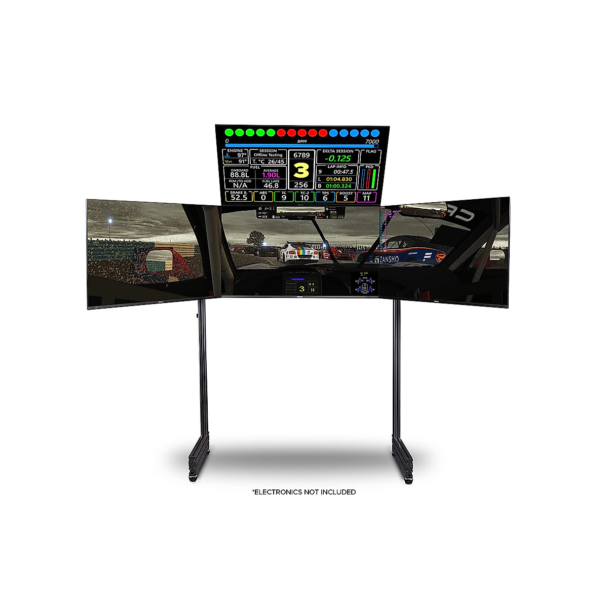Next Level Racing Elite Freestanding Quad Monitor Stand Carbon Grey (NLR-E008) - PC