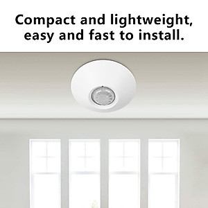 Infrared Motion Detector, Wired 12V Ceiling Infrared Detector, Low Noise, High Sensitivity, Anti-EMI Binary Pyroelectric Sensors, Wired Passive Infrared Detector
