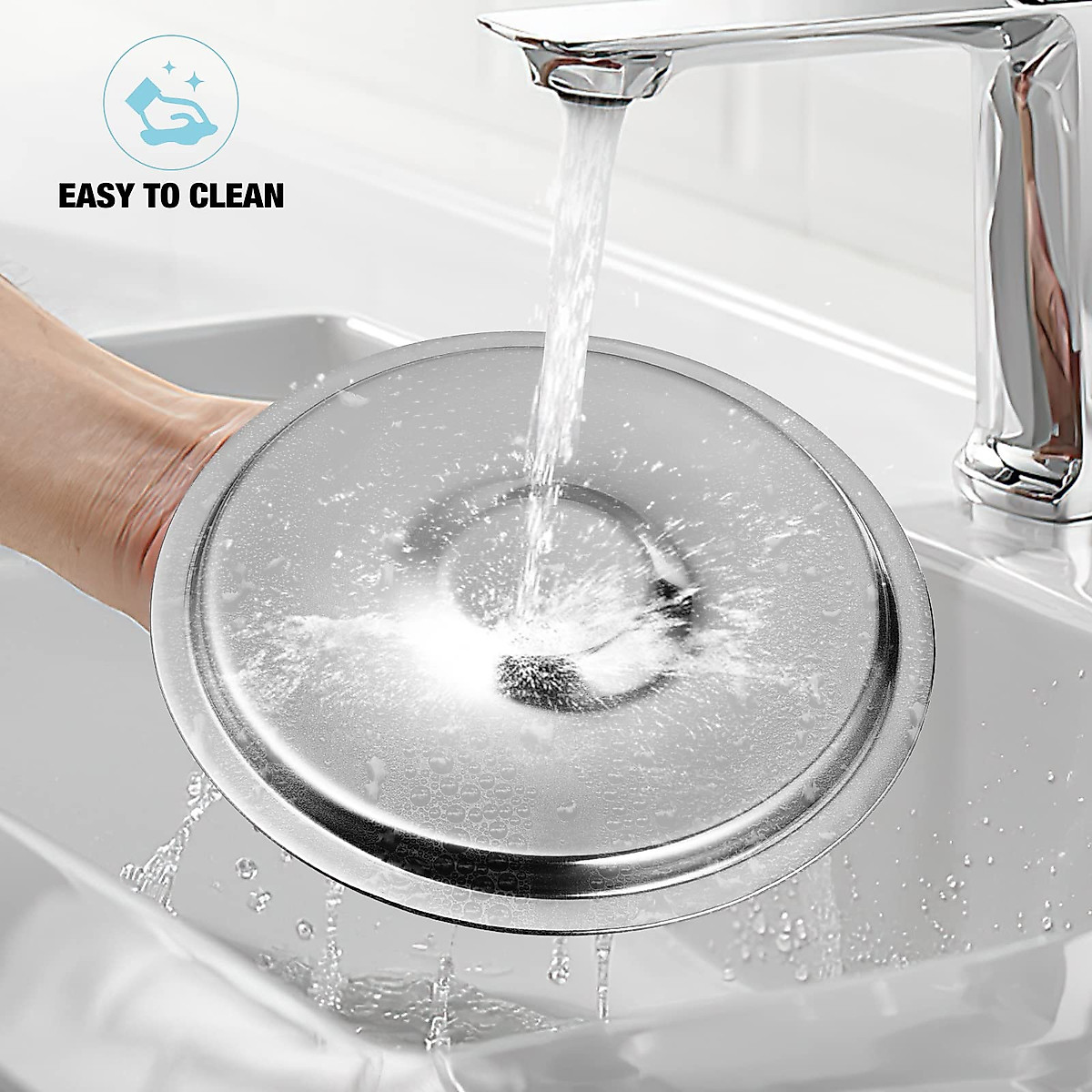 Cabilock 5.5in/14cm Universal Lid for Pans Pots Cover Seasoning Pot Cover Replacement Accessories Frying Pan Cover and Cast Iron Skillet Lid Cover