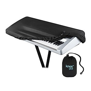 Knox Gear Keyboard Dust Cover - 88 Key Piano Keyboard Cover - Stretchy Spandex Digital Piano Cover - Fits Keyboards Up to 88 Keys - Portable Electric Instrument Case - Synth Bag - Music Accessories
