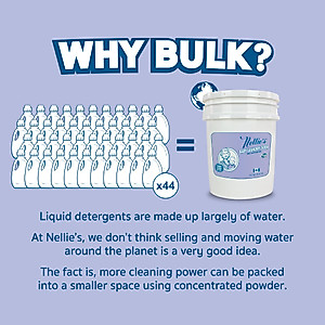 Nellie's Baby Laundry Soda - Hypoallergenic Powdered Laundry Detergent For Babies & Children - 1,110 Load