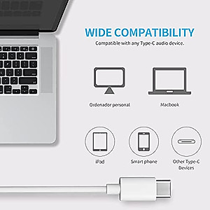 USB Type C Headphone 4 Pack, USB C Earphones Type C Headphones Stereo with Microphone Volume Control Compatible with Samsung Galaxy S20+/S21/S20/Google Pixel/OnePlus/Xiaomi and Android Smartphones