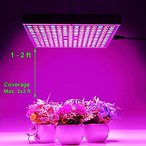 i-Venoya 75W LED Grow Light for Indoor Plants Growing Lamp 225 LEDs UV IR Red Blue Full Spectrum Plant Lights Bulb Panel for Hydroponics Greenhouse Seedling Veg and Flower