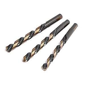 Left Hand Drill Bit Set, 15 Piece | M2 HSS with Titanium Nitride Coating | SAE (1/16" - 1/2")