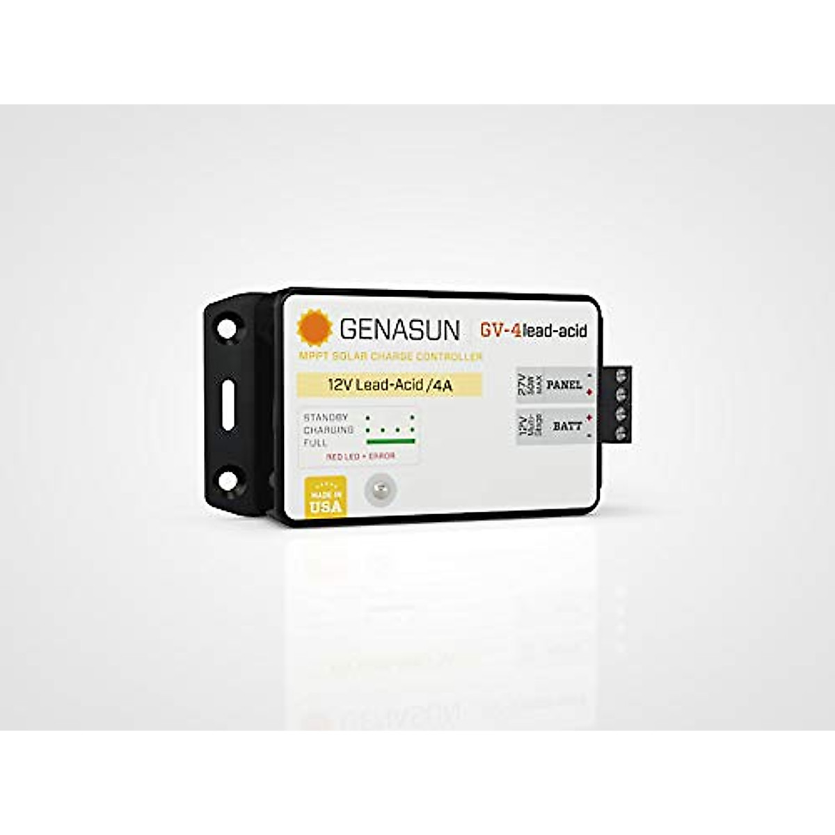 Genasun GV-4-Pb-12V, 4 A MPPT Solar Charge Controller for 12 V Lead-Acid Batteries