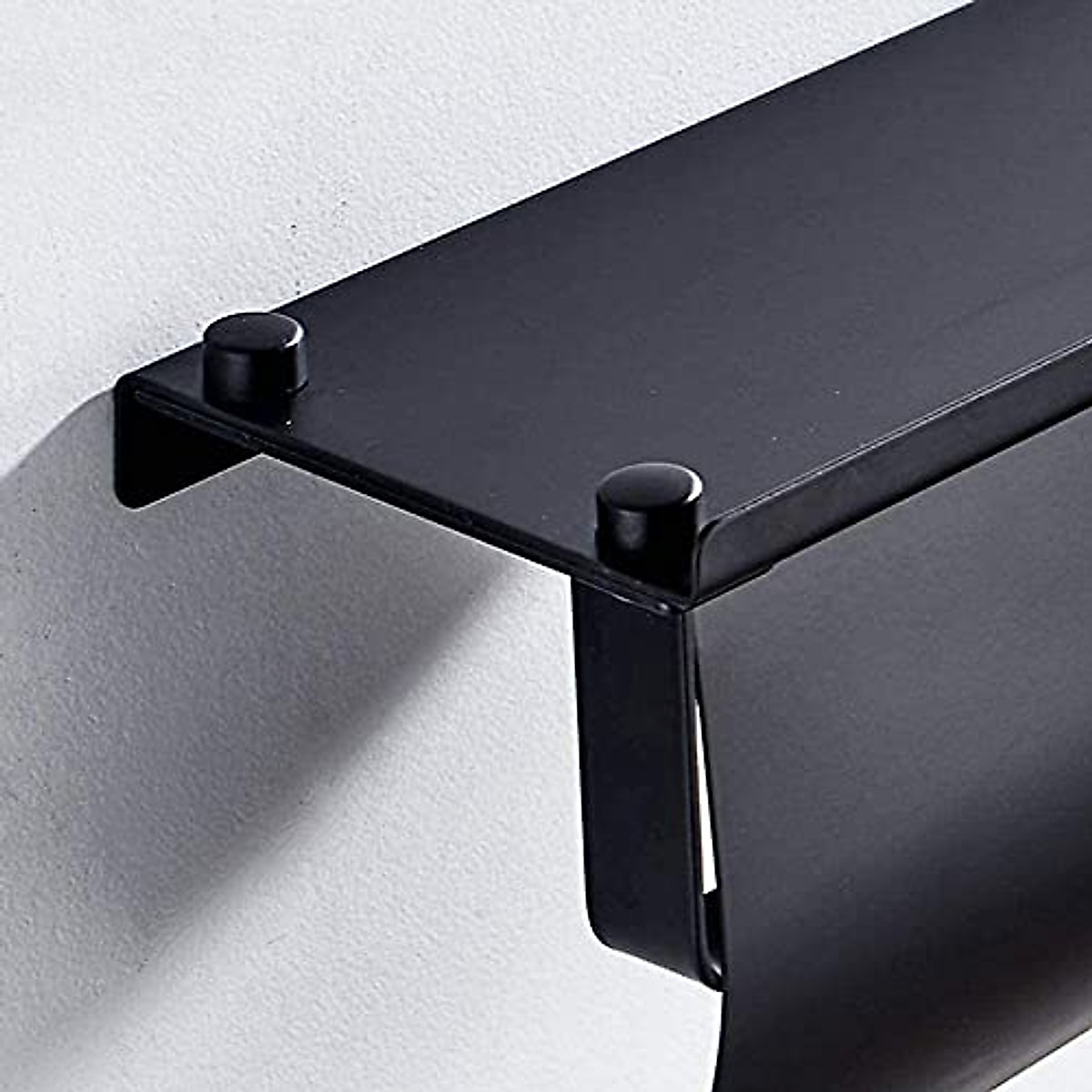 Wall Mounted Toilet Paper Holder with Shelf, No Drilling Stainless Steel Toilet Roll Holder for Bathroom Kitchen Restaurant Toilet Paper Holder