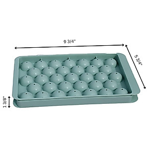 Next Level Home Ice Cube Tray - Ice Tray & Ice Cube Trays for Freezer with Lid and Bin - Sphere Ice Mold - Round Ice Cube Maker - Ice Molds Box