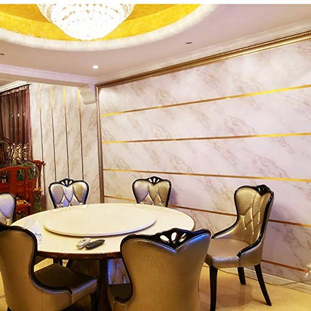 MISSYOUNG Women’s Casual Dress, Long Sleeve Dress, Below Knee Length Dress (Gold, 1/4 in x 55 yds)