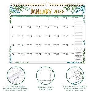 Wall Calendar 2023-2024 - Wall Calendar from March 2023 to June 2024, 11.5"x 15", Monthly Calendar 2023-2024 with Julian Dates, Twin-Wire Binding, Thick Paper Perfect for Office & Home