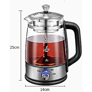 1.3L Kettle Electric Health Pot 600W Multi-Function Teapot Electric Kettle Glass Kettle Temperature Control Kettle Four-Speed Adjustable Stainless Steel Overheating Power Off A,1.3L