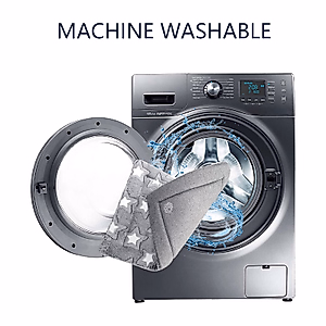 EMPSIGN Reversible Dog Crate Mat (Cool & Warm), Machine Washable Kennel Pad for Large, Medium, Small Dogs, Grey