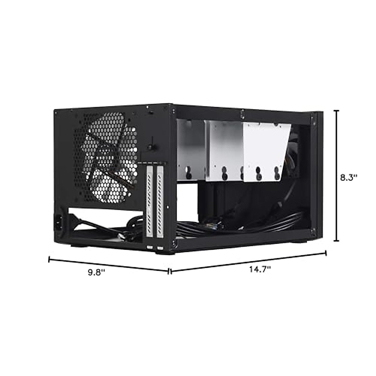 Fractal Design Node 304 - Black - Mini Cube Compact Computer Case - Small Form Factor - Mini ITX – Mitx - High Airflow - Modular Interior - 3X Silent R2 120mm Fans Included - USB 3.0