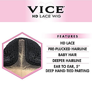Sensationnel Vice lace front wigs - unit 16 5 inch Deep part synthetic preplucked hairline (BALAYAGEMOCHA)