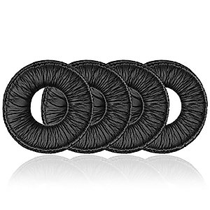 Geekria 2 Pairs QuickFit Replacement Ear Pads for Sony MDR-V150 V200 V250 V300 V400 ZX300 Headphones Earpads, Headset Ear Cushion Repair Parts (Black)
