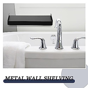 Cabilock Mobile Holder Stainless Steel Bathroom Shelf Stick-on Wall Shelf Small Wall Mounted Adhesive Shelf Phone Holder Shelf Small Wall Shelf Electronic Wipes