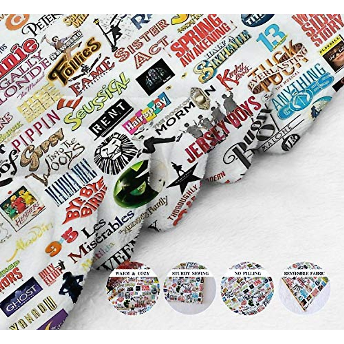 Musical Signal, Duvets, Books, Clothes etc Fleece Blanket Soft Plush Throw TV Blanket Bedding Flannel Throw Shawls and Wraps Lightweight for Bed Couch Chair Travel, 59"x78.7"