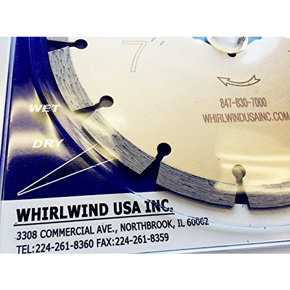 WHIRLWIND USA LSS 7 Inch Diamond Blade,Dry or Wet Cutting Hot Pressing Process Saw Blades Broadened Cutter Head, for Concrete Stone Brick Masonry (7")