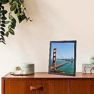 HEYTUYA 7x10 inch Picture Frame Black for Wall Hanging or Tabletop, Poster Frame, Wall Gallery Photo Frame with Durable Shatter Resistant Plexiglas, Black