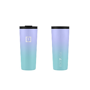 IRON °FLASK Classic Tumbler 2.0-2 Lids (Straw/Flip), Vacuum Insulated Stainless Steel Water Bottle, Double Walled, Drinking cup, Thermo Travel Mug - Cotton Candy, 24 Oz