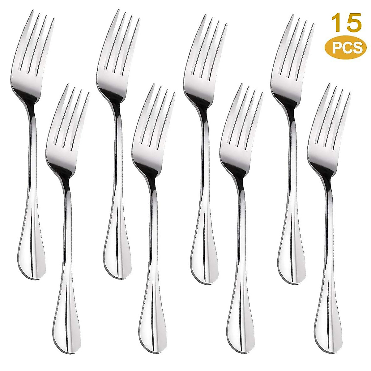 ANFIMU Set of 15 - Stainless Steel Restaurant & Hotel Quality Elegance Dinner Forks