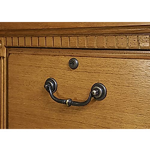 Martin Furniture Huntington Oxford 4-Drawer File Cabinet, Wheat Finish, Fully Assembled