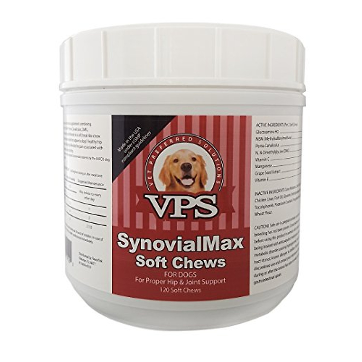 VPS SynovialMax Hip & Joint Soft Chews for Dogs, 120 count