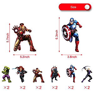 12pcs Party Vortex Decoration for Avengers, Hanging Swirls Decoration for Super Hero Theme Birthday Party Supplies